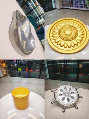 China Hybrid Epoxy Polyester Powder Coating Aluminium Gold Silver Champagne 20μm for sale