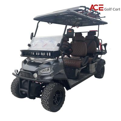 China 6 Passenger Golf Cart Lithium Battery 60V Controller 4000W Motor Steel Frame for sale