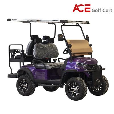 China 4 Seater Electric Golf Cart 48V Lithium Battery 4000W Motor 80km Range Steel Frame for sale