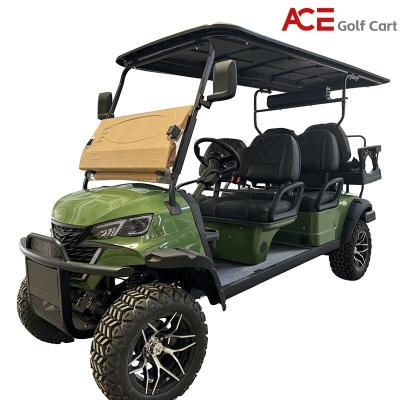 China 6 Seater Motorised Golf Cart with Flip Flop Seats 4000W Lithium Battery 80km Range for sale