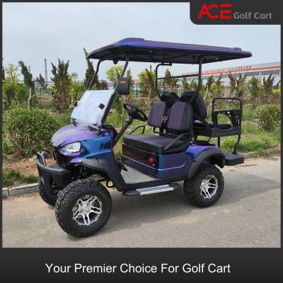 China 4 Seat Lead Acid Lithium Battery Golf Cart 4000W Motor 80km Range Sightseeing Pick Up Car for sale