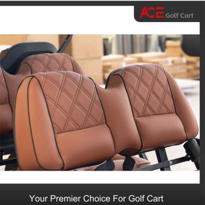 China Custom Artificial Leather Golf Cart Seat Accessories Black Brown Fits Most Carts for sale