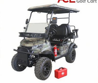 China 4000W 6 Passenger Electric Golf Cart 12 Inch Tires Lithium Battery Sun Canopy for sale