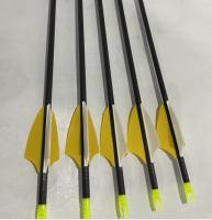 China 4.2mm Spine 600-1200 Youth Carbon Arrows 70gr Points 1.75-2in Vanes Fletched for sale