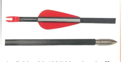China Hawkeye Target Arrows 4.2mm ID Spine 400-1200 Straightness .003-.001 Long Distance for sale