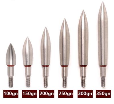 China Screw-In Arrow Points 100-150 Grains Stainless Steel with 8/32 Thread and Rubber Washers for sale