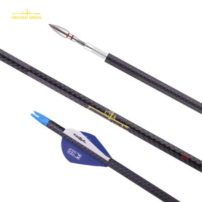 China 3K Crosswoven Carbon Fiber Arrows 245 6.2mm Spine 250-700 for Hunting Target 32 inch for sale