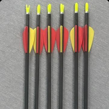 China Carbon Fiber Small Target Arrows 4.2mm Spine 400-1300 32 Inch for Recurve Bow for sale