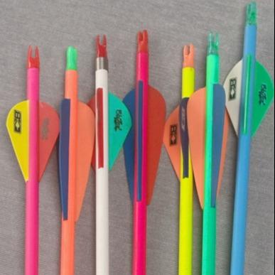 China Neon Color Painted Pure Fiber Youth Arrows Spine 500 600 700 800 6.2mm for sale