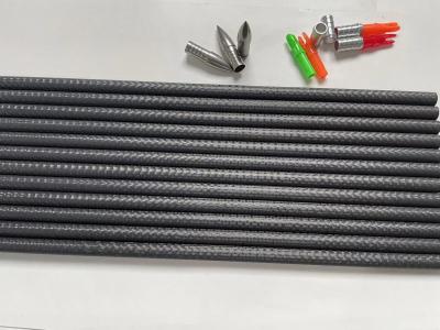 China 9.3mm 23/64 3K Weave Carbon Target Arrows Spine 300-600 Straightness .003 for sale