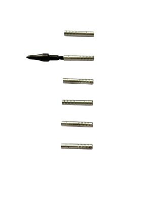 China 5mm 204 Inner Diameter 16 Grain Aluminum Arrow Inserts 100 75 Grain Brass Inserts for sale