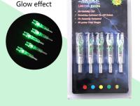 China 6.2mm Arrow Shafts Lighted Nock 24 Grains 48 Hours Battery Life Red Green Blue Yellow for sale