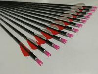 China Custom Carbon Arrows 6.2mm 4.2mm 5.2mm 7.6mm ID Hunting Target Crossbow Bolts Spine 300-1200 for sale
