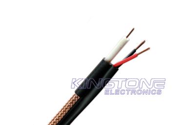 China 95% CCA Braiding RG59/U CCTV Coaxial Cable with 2 × 0.75 mm2 CCA Power Siamese Cable for sale