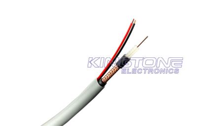 China 50% CCA Braiding Economy RG59 CCTV Coaxial Cable + 2 × 0.75 mm2 Siamese Cable for sale