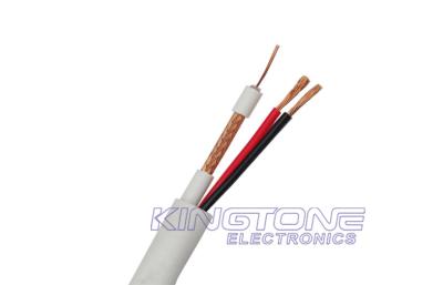 China 23 AWG BC RG59 B/U CCTV Coaxial Cable with 2 × 0.75mm2 CCA Power UV-PE Jacket for sale