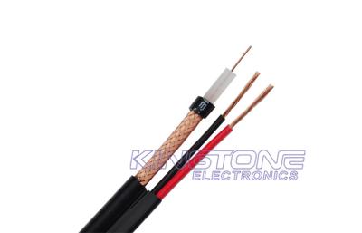 China 23 AWG BC RG59 B/U Siamese CCTV Coaxial Cable with  24 × 0.20mm CCA Power for Digital Video for sale