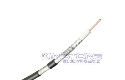China RG11 Quad CATV Coaxial Cable 14 AWG CCS 60% / 40% AL Braid Jelly PE for Direct Burial for sale