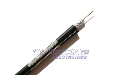 China CATV  Coaxial Cable RG6 with Messenger 18AWG CCS 60% AL Braiding PVC for Outdoor for sale