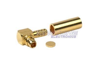 China MMCX Connectors Crimp and Right Angle Plug RG174 / 188 / 316 Cable for sale