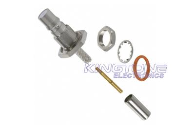 China QMA Plug TV Cable Connector Right Angle Crimp for RG58 Cable , 195-Series Cable for sale