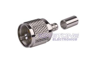 China UHF Male Crimp Coaxial Cable Connectors for RG8 RG58 RG195 RG400 Coaxial Cable for sale