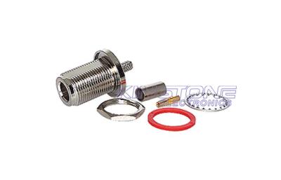 China F Type Male Bulkhead Coaxial Cable Connectors 75 Ohm for RG58 RG 59 RG6 for sale