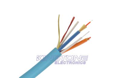 China Blue Indoor 12 Core PVC Fiber Optic Network Cable G.652D , Multimode Fiber Optic Cable for sale
