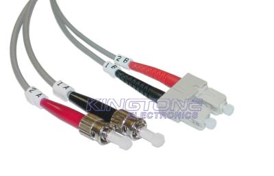 China ST to SC Fiber Optic Patch Cord , 50/125 Multimode Duplex patch cord for sale