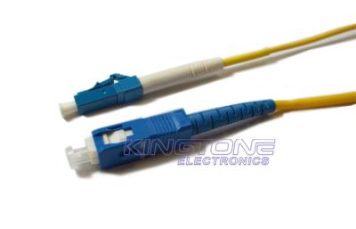 China SC to LC Fiber Optical Patch Cord , Singlemode 8.3 / 125 um Zipcord Cable for sale