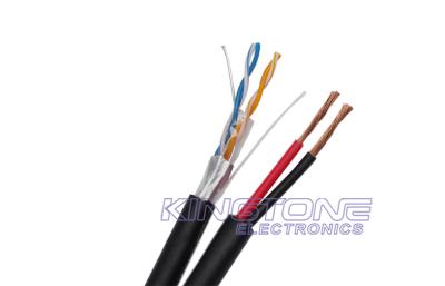 China CAT5E with Stranded CCA Power 16 × 0.25mm Siamese Security Camera Cable for sale