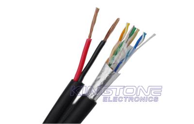 China FTP CAT5E 24AWG Bare Copper with 31×0.25mm Stranded CCA Power for Security for sale