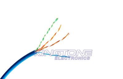 China UTP CAT5E Network Cable 24 AWG Solid Bare Copper Conductor with CM Rated PVC for sale