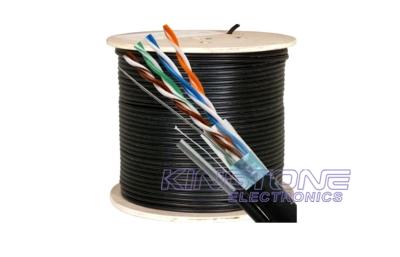 China UTP CAT5E Outdoor With Messenger Network Cable  4 Pairs 24AWG Bare Copper UV-PE for sale