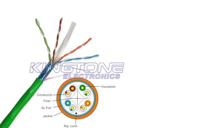China 23 AWG FTP CAT 6A Network Cable with PVC Jacket , High Speed Networking Cable for sale