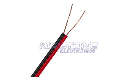 China Flat 2 Cores Red Black 2 × 1.50mm2 Audio Speaker Cable Stranded OFC Conductor for sale