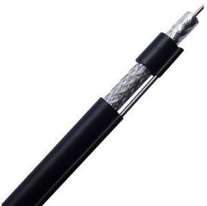 China Outdoor RG11 Quad CATV Coaxial Cable with Steel Messenger for CATV Application for sale