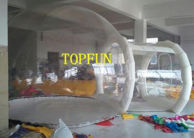 China Transparent 0.8mm PVC Inflatable Bubble Tent With Tunnel For Exhibition for sale