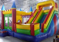 China Outdoor Amusement Park 6 x 5 m PVC Tarpaulin Inflatable Bouncy Castle With Slide for sale