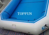China PVC Tarpaulin Blue Portable Swimming Pools , Inflatable Water Park Fire Retardant for sale