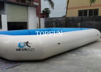 China PVC Tarpaulin Blue Portable Swimming Pools , Inflatable Water Park Fire Retardant for sale