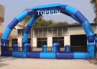China Blue PVC Kids Swimming Pools , Heat sealed Inflatable Swimming Pools 0.9 mm for sale