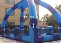 China Blue PVC Kids Swimming Pools , Heat sealed Inflatable Swimming Pools 0.9 mm for sale