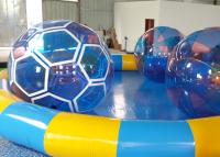 China CE 7.3 m Diameter Plastic Swimming Pool With Water Walking Ball for sale