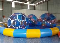 China CE 7.3 m Diameter Plastic Swimming Pool With Water Walking Ball for sale