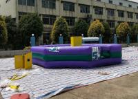 China 0.55mm PVC Purple Wipeout Inflatable Obstacle Course For Commercial for sale