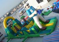 China Cartoon Obstacle Course Inflatable Sports Games With Tunnel N Climbing Wall for sale