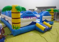 China OEM PVC Tarpaulin 5 x 5 m Inflatable Bounce House With Tree Column for sale