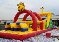 China CE Commercial 0.55mm PVC Tarpaulin Obstacle Course With Money Arch N Deer Slide for sale