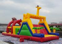 China CE Commercial 0.55mm PVC Tarpaulin Obstacle Course With Money Arch N Deer Slide for sale